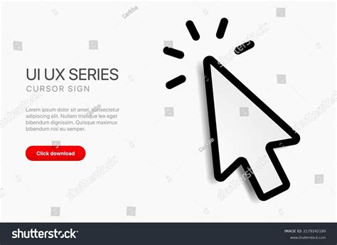 Mouse Click Cursor Set Hand Cursor Stock Vector Royalty Free
