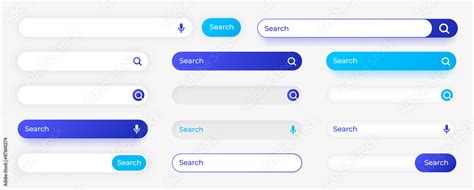 Website Search Button Empty Input Field With Cursor And Interface