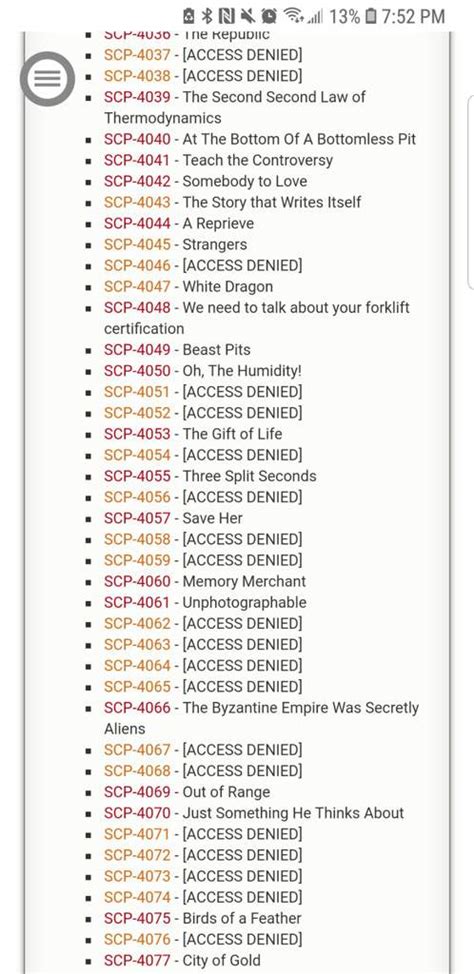 Any Open SCP Numbers SCP Foundation Amino