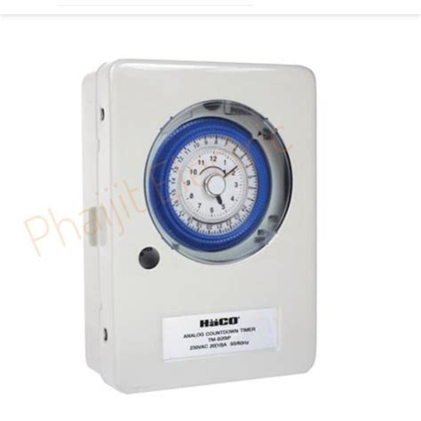 สวิตช์ตั้งเวลา 24 ชั่วโมง มีแบตสำรอง กล่องกันน้ำ Haco Tmb20ip Analog Countdown Timer Shopee