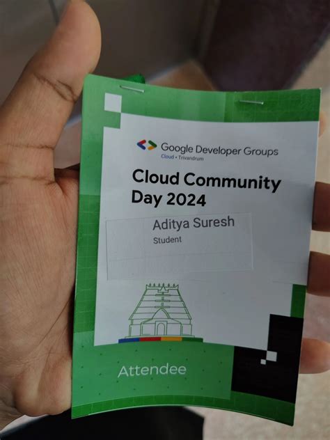 Aditya Suresh On Linkedin 🚀 I Had The Privilege Of Attending Gdg Cloud Trivandrum Cloud Community…