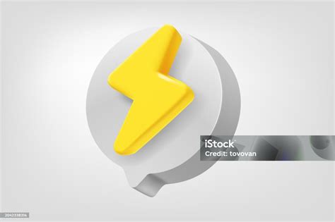 흰색 배경에 노란색 플래시가 있는 말풍선입니다 3d 벡터 일러스트 레이 션 0명에 대한 스톡 벡터 아트 및 기타 이미지 0명 3차원 형태 개념 Istock