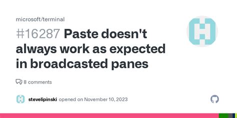Paste Doesnt Always Work As Expected In Broadcasted Panes · Issue 16287 · Microsoftterminal