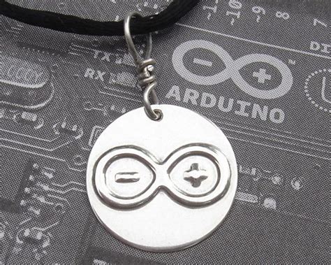 Arduino Logo Sterling Silver Pendant Geeky Nerd Necklace