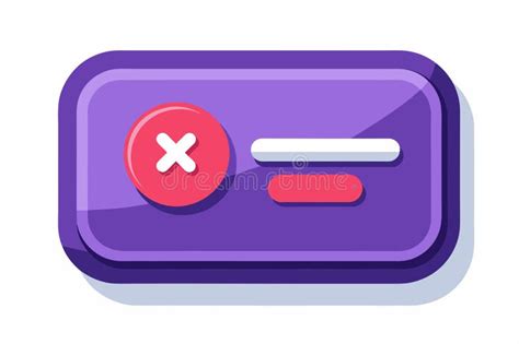 A Colorful Flat Illustration Features A Cancel Button In Purple
