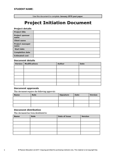 Project Initiation Document Mock 1 Pdf Project Management Economies