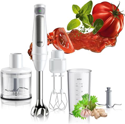 Braun Multiquick 7 Hand Blender 1000 Watts 500 Ml Chopper Ice Knife Double Beater Attachment