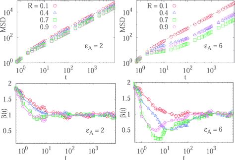 Msd Hr 2 T I Of The Tracer Particles And The Corresponding Scaling