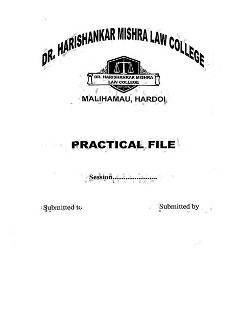 Ll B 5th Sem Model Practical File Pdf