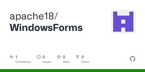 GitHub Apache WindowsForms