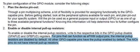 TMS320F28022 Q1 Is GPIO Pin Must To Enable Pullup C2000 Microcontrollers Forum C2000