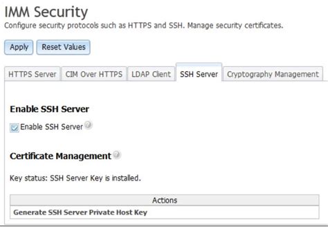 Configuring The Secure Shell Server Integrated Management Module Ii Lenovo Docs