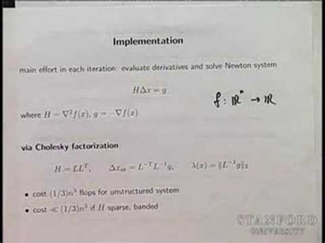 Lecture Convex Optimization I Stanford Youtube