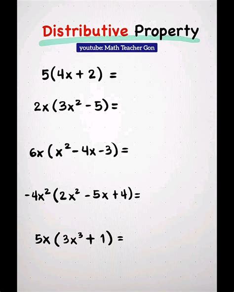Algebra Review Distributive Property