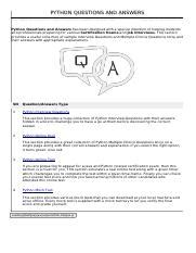 Python Questions Answers Pdf PYTHON QUESTIONS AND ANSWERS Tutorialspoint Python