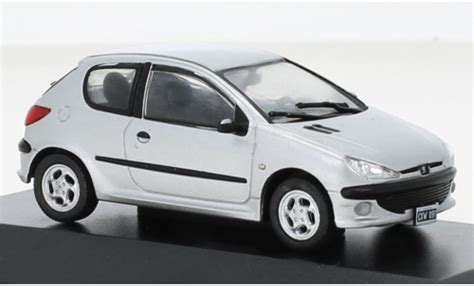 Diecast Model Cars Peugeot 206 143 Specialc Xs Grey 1999 Alldiecast