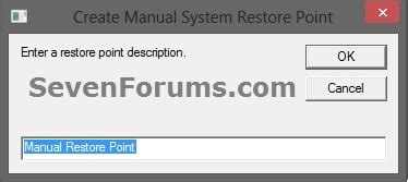 Restore Point Add Create Restore Point To Context Menu In Windows Tutorials
