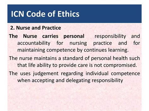 Code Of Ethics And Professional Conduct For Nurses Pptx