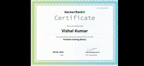 vishal kumar on linkedin hackerrank java problemsolving developer
