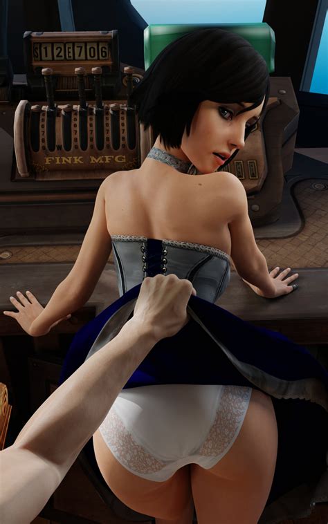 Rule 34 3d Ass Bioshock Bioshock Infinite Blue Eyes Brown Hair Bubble Butt Busty Female Female