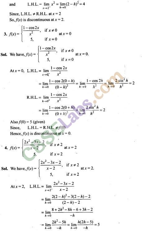 Ncert Exemplar Class 12 Maths Chapter 5 Continuity And