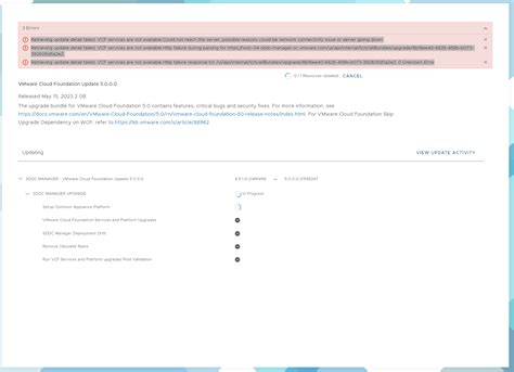 Upgrade Sddc Manager Errorpng