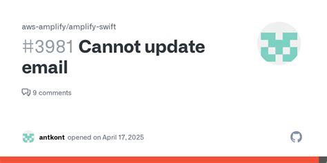 Cannot Update Email · Issue 3981 · Aws Amplifyamplify Swift · Github