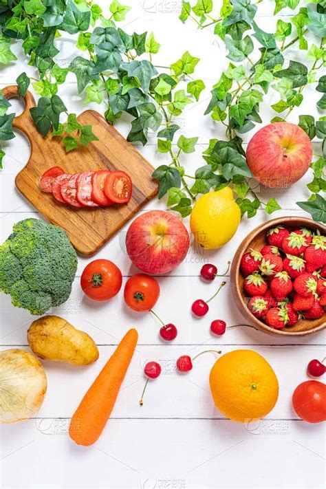 多样 蔬菜 垂直画幅 胡萝卜 樱桃 无人 西红柿 农作物 柠檬 苹果素材 花瓣网