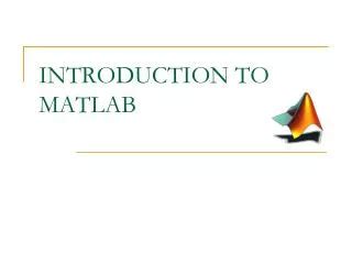 PPT Introduction To MATLAB PowerPoint Presentation Free Download ID