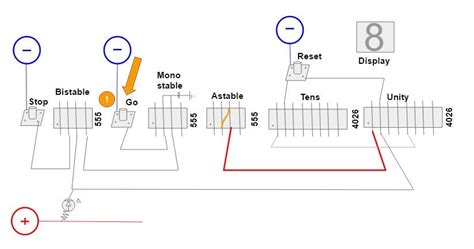 Reaction Timer Circuit Using The 555 In Its Three Modes At By J3 Reaction Timer Circuit Using The 555 In Its Three Modes At By J3