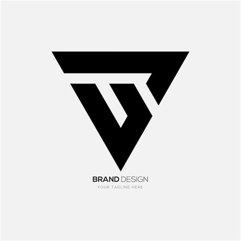 Premium Vector Letter Gv Or Vg Triangle Shape Modern Typography