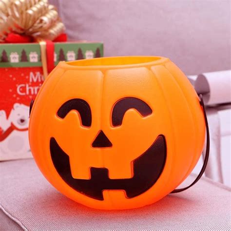 Lot De 3 Seaux à Bonbons En Forme De Citrouille Dhalloween Portables