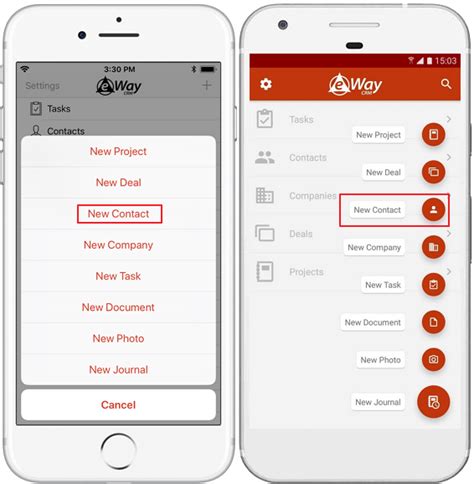 Create Contacts Manually Eway Crm