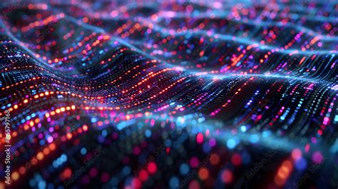 Data Encryption A Visually Striking Image Of Data Streams Transformed Into Intricate Patterns