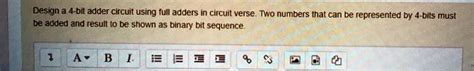 Solved Design A 4 Bit Adder Circuit Using Full Adders In Circuit Verse