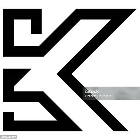 전문 혁신 이니셜 Sk 로고 및 Ks 로고 문자 Sk 또는 Ks 미니멀하고 우아한 모노그램 프리미엄 비즈니스 예술적 알파벳 기호