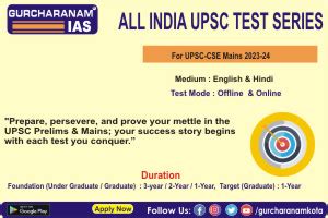 All India UPSC Test Series UPSC CSE Pre Mains 2023 2024 GURCHARANAM