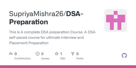 Github Supriyamishra26dsa Preparation This Is A Complete Dsa Preparation Course A Dsa Self