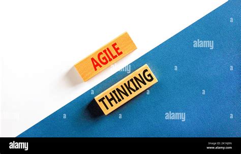 agile thinking symbol concept words agile thinking on wooden blocks