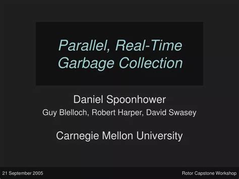 ppt parallel real time garbage collection powerpoint presentation