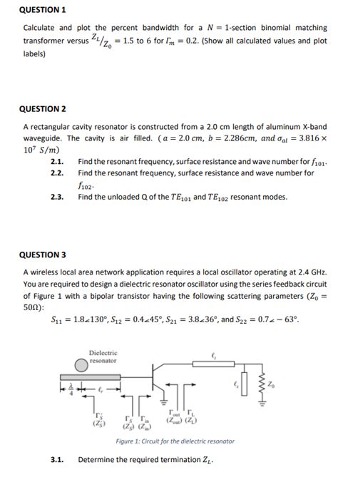 Solved QUESTION Calculate And Plot The Percent Bandwidth Chegg