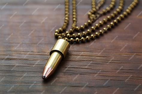 Premium Photo Bullet Casing Elegance Necklace On Display