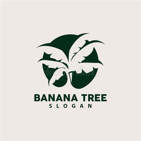 Banana Tree Logo Banana Tree Simple Silhouette Design Plant Icon