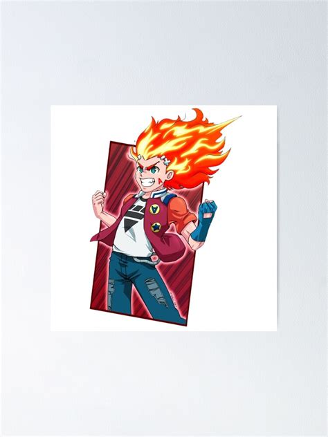 Aiga Akaba Beyblade Burst Poster For Sale By Ayushtuber Redbubble