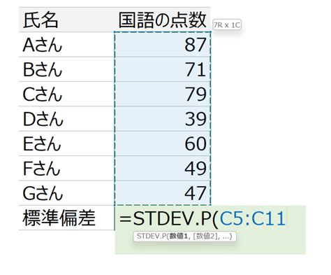 Excel エクセル を使って標準偏差を求める方法を解説！stdev P関数、stdev S関数