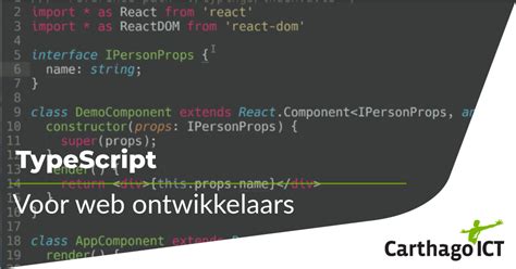 Typescript Voor Web Ontwikkelaars Carthago Ict