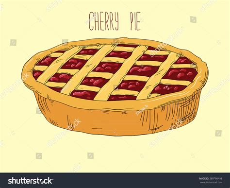 Cherry Pie Drawing By Hand 库存矢量图（免版税）289766498 Shutterstock