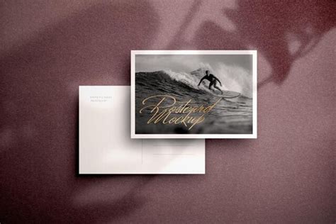Postcard Stack Mockup