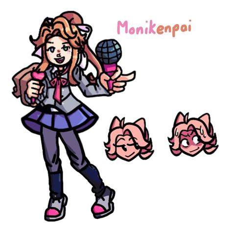 I Fused Senpai From Friday Night Funkin Week 6 And Monika From Fnf