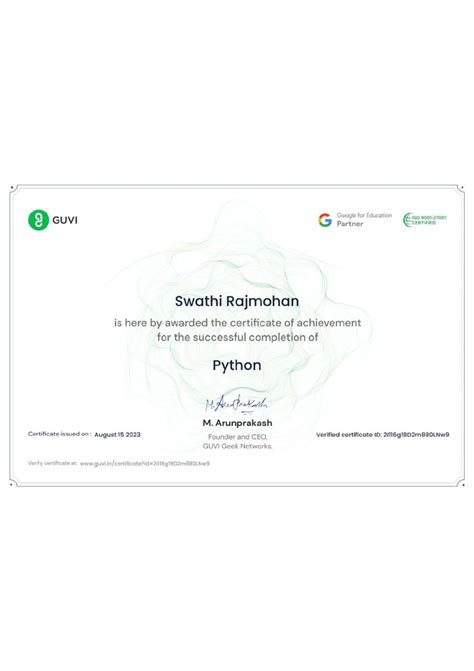 swathi raj on linkedin python artificialintelligence guvi continuouslearning techskills…